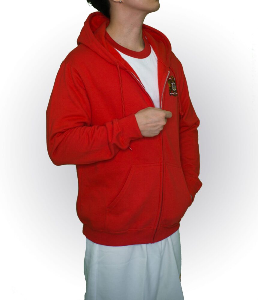 University Zip-Up Jacket (Red) – University of San Agustin – E Merch