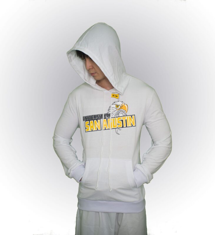University Jacket (White) – University of San Agustin – E Merch